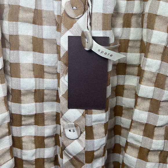 Matilda Jane | Tops | Matilda Jane Brown White Gingham Button Down ...